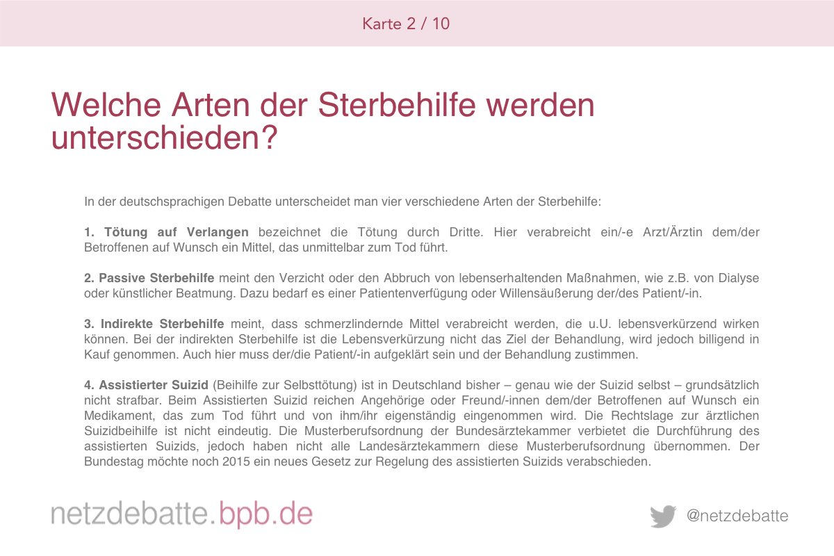 Faktenkarten Sterbehilfe | bpb.de