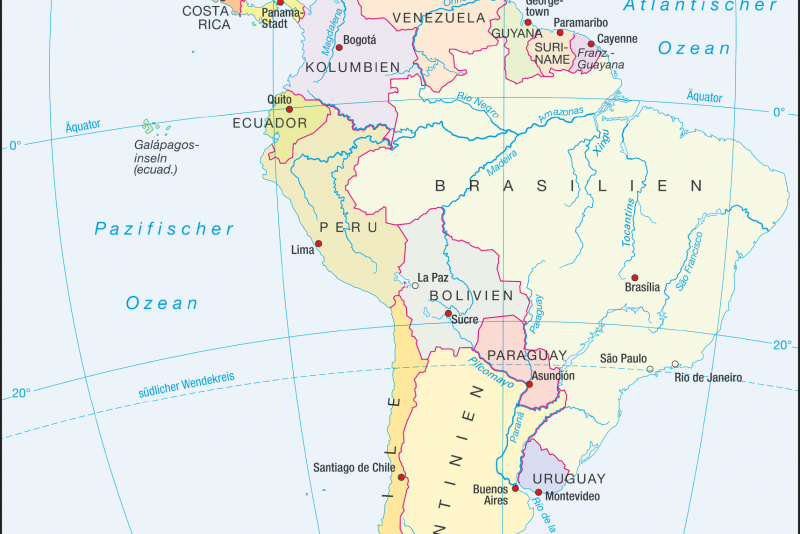 Karte: Lateinamerika | Zeitenwende in Lateinamerika? | bpb.de