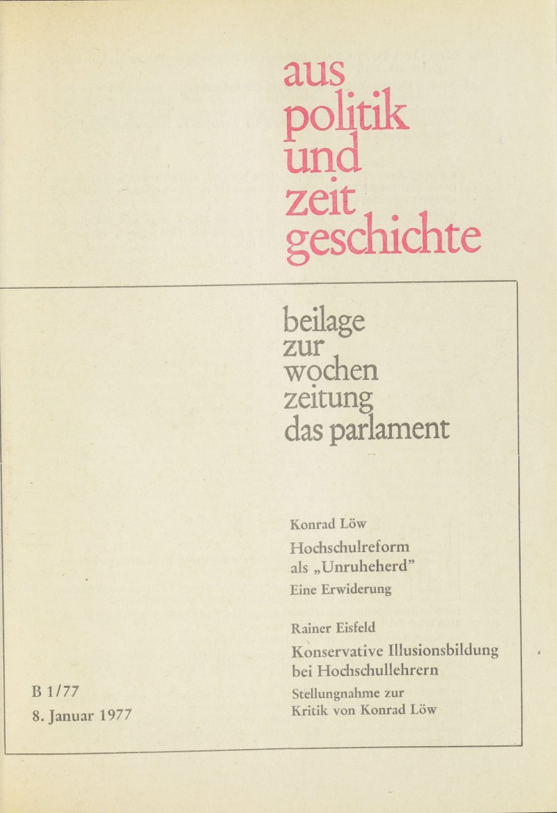 APuZ 1/1977 | Suchen Sie im APuZ Archiv | bpb.de