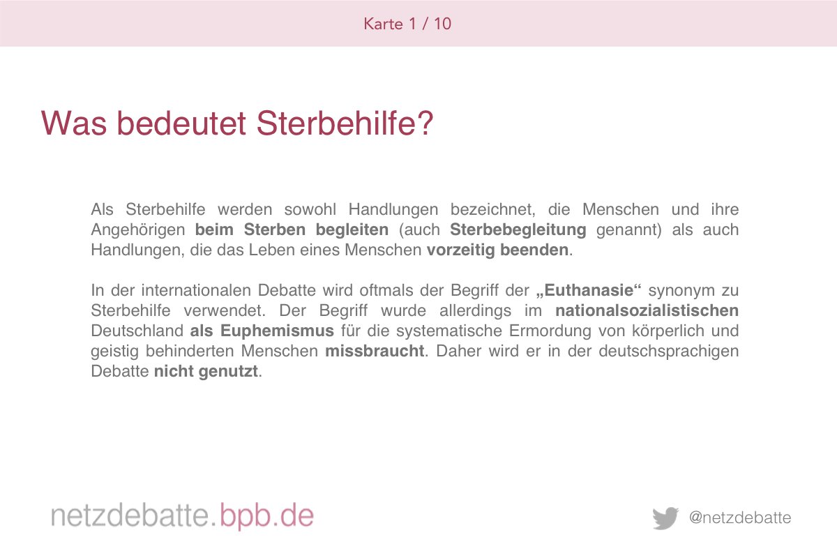 Schwerpunkt Sterbehilfe | bpb.de