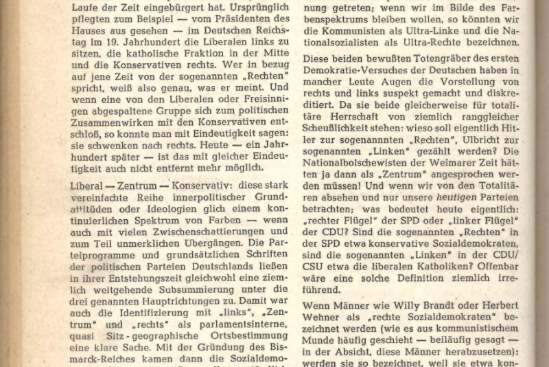 Was bedeutet heute eigentlich "rechts"? Von Helmut Schmidt, APuZ 4 ...