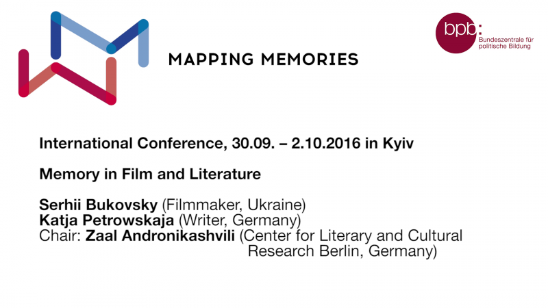 Panel 5 - Memory in Film and Literature | bpb.de
